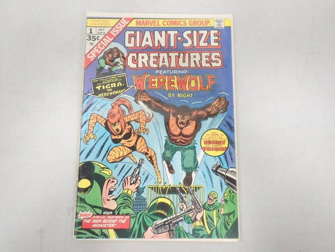 1974 Giant Size Creatures #1 Comic Book Key Issue First Appearance Of Tigra