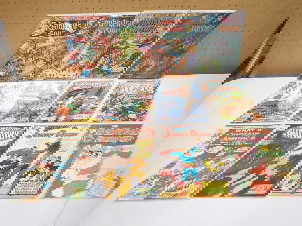 12 Comic Books Incl Dark Shadows, Fantastic Four, Tower Of Shadows, The ...