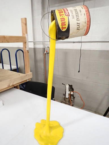 Vintage True Test Paint Can Pouring Paint Sculpture Art