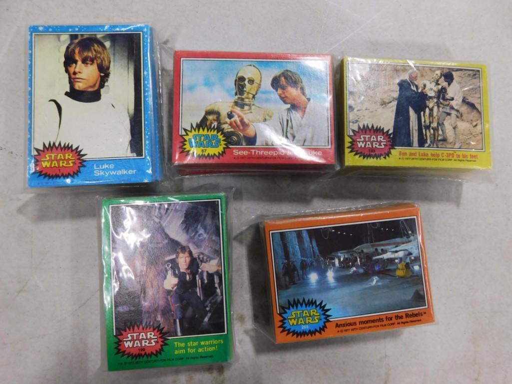 Vtg 1977 Star Wars Topps Trading Cards Complete Set Lot #1-330 Auction