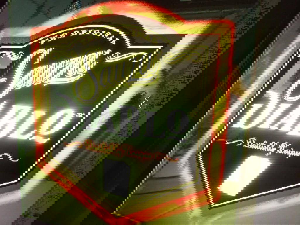 Sauza Diablo Lighted Bar Sign Works Auction