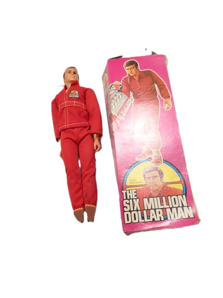 Vintage The Six Million Dollar Man Action Figure With Damaged Box Auction