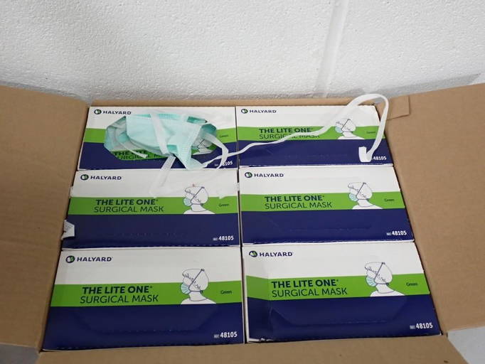 Case Of 6 Halyard The Lite One Surgical Masks 48105