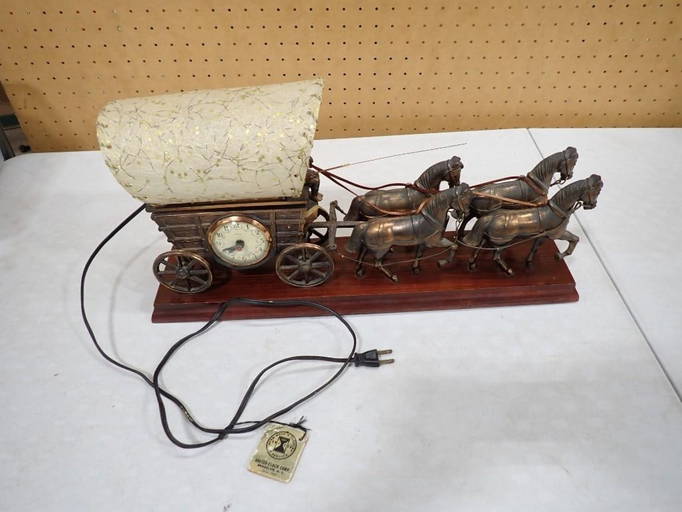 Vintage Universal Clock Company Stage Coach Clock, It Works Both Clock ...