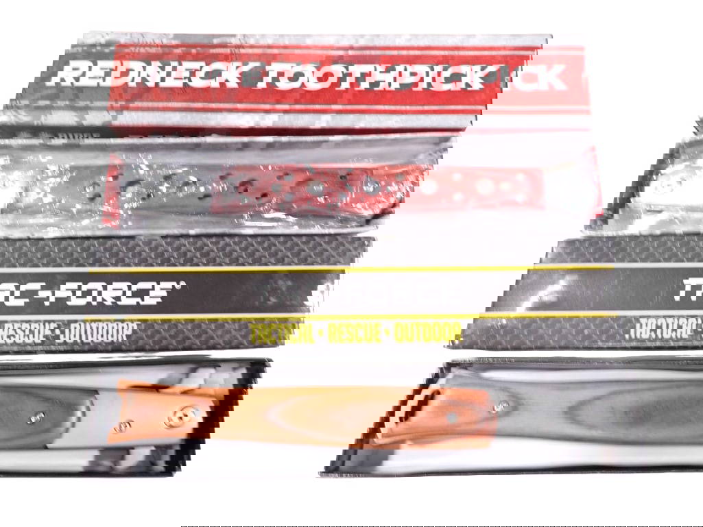 2 Knives Incl Tac-force Tactical Rescue Outdoor And A Redneck Toothpick ...