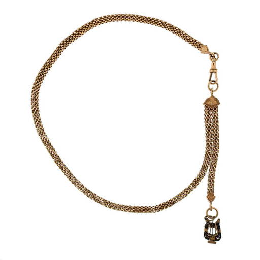 Antique Victorian 14k Gold Pocket Watch Fob Chain