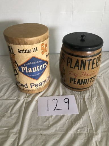 (2) Planters Peanut Containers