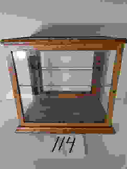 Small Oak Table Top Display Case Auction