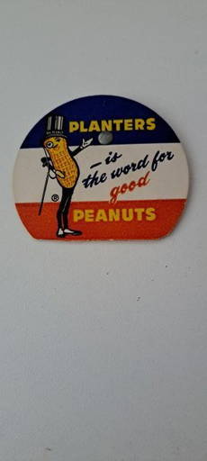 Planters Peanut Cardboard Button/badge