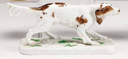 Meissen Porcelain Figure Of A Spaniel, Late 19th