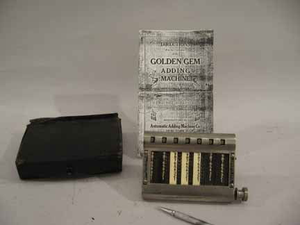 601: American adding machine, c. 1900, A Golden Gem, ad