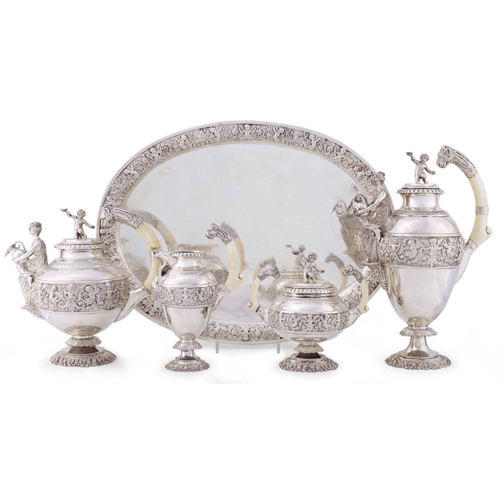 A German silver Neoclassical style five-piece tea and - Oct 02, 2019 ...