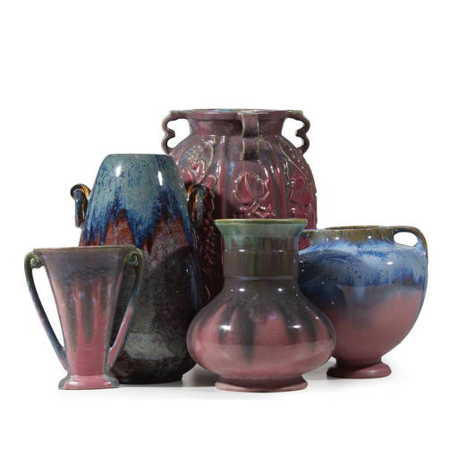 Fulper Pottery Company (1899 1935), Collection Of Five