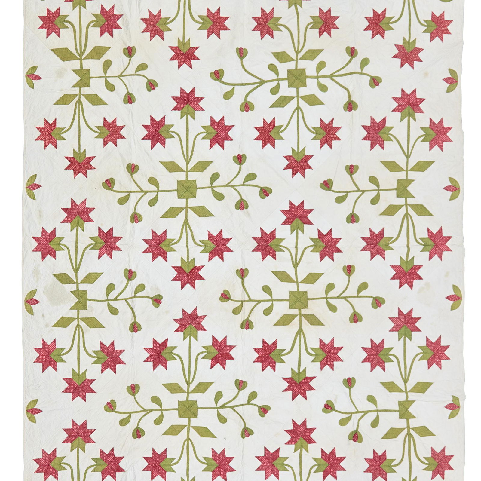 Appliqued "Carolina Lily" pattern quilt, late 19th - Aug 13, 2020 ...