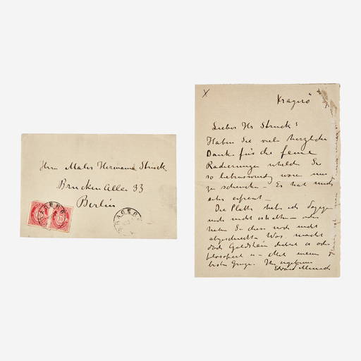 [Art] Munch, Edvard, Autograph Letter, signed - Nov 12, 2020 | Freeman ...