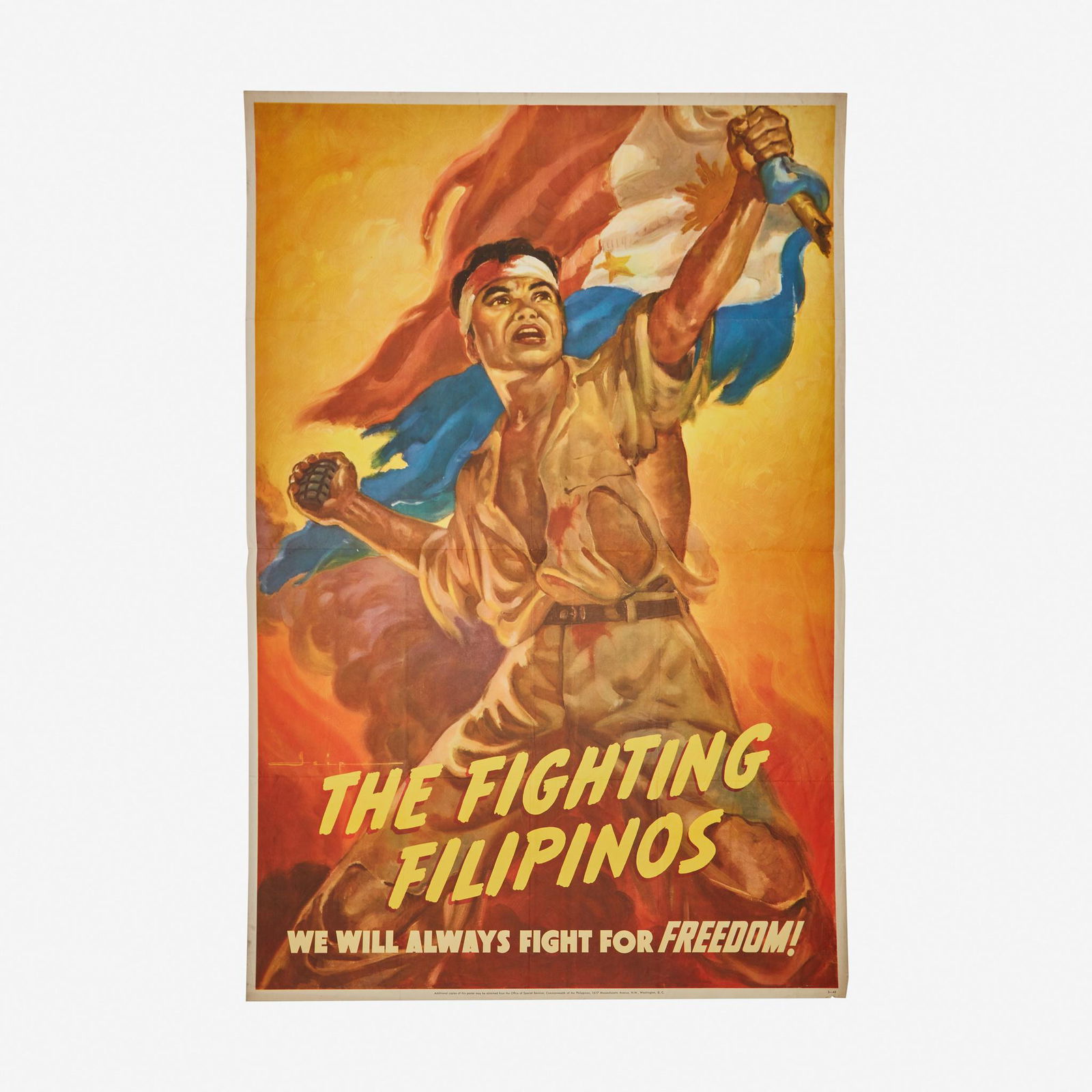 For Auction: [Posters] [World War II] Isip, Manuel Rey The Fighting ...