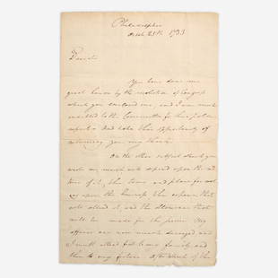 [american Revolution] Greene, Nathanael Autograph Letter, Signed
