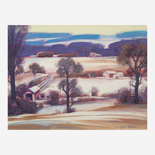 Arthur Meltzer (American, 1893-1989) Farm Landscape (#0116) on Dec 06 ...