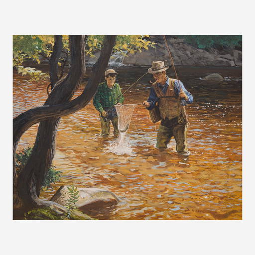 Robert Frederick Kuhn (American, 1920–2007) The Fly Fishing Lesson - Dec 04, 2022 | Freeman's in PA