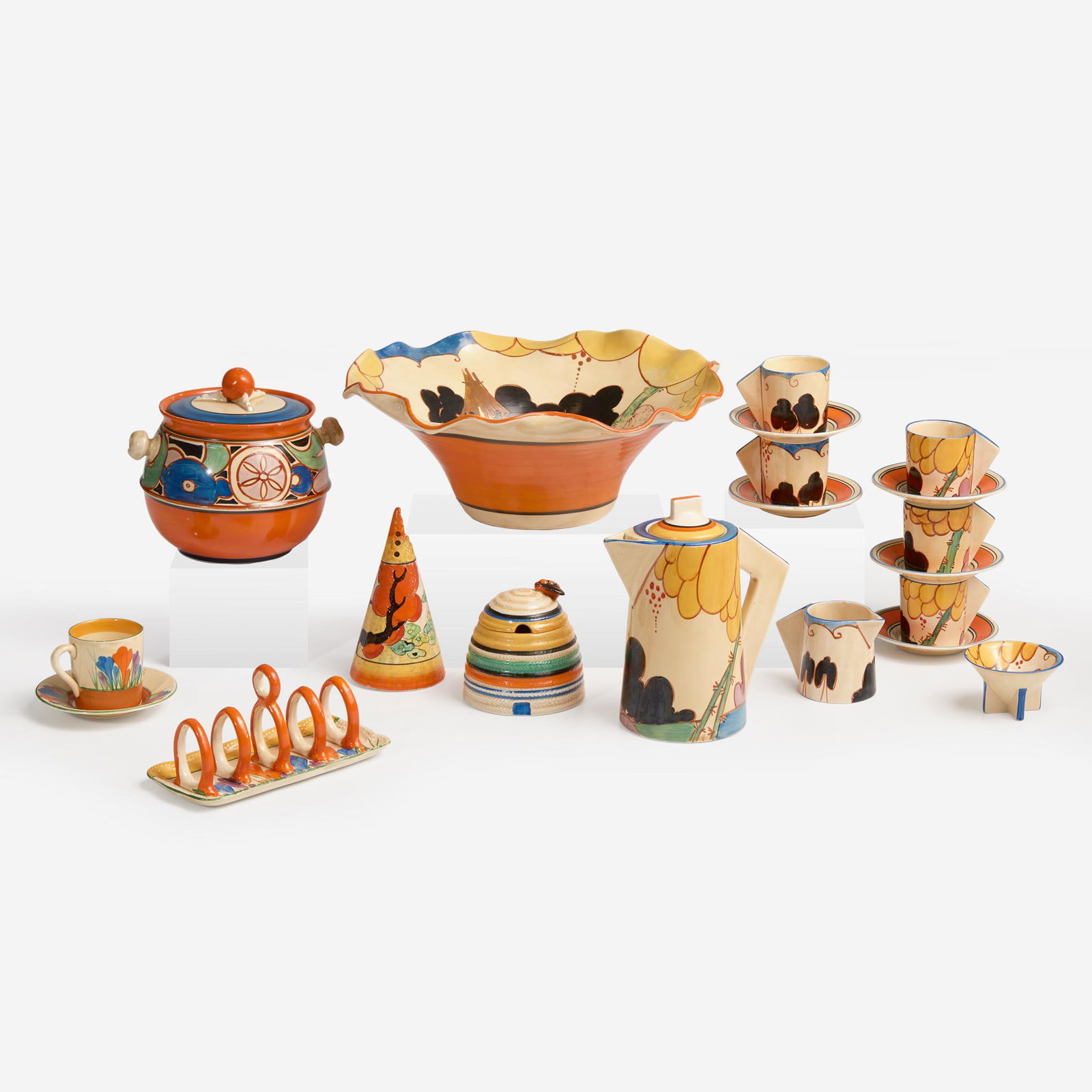 Clarice Cliff (English, 1899-1972) Group of "Bizarre" and "Fantasque ...