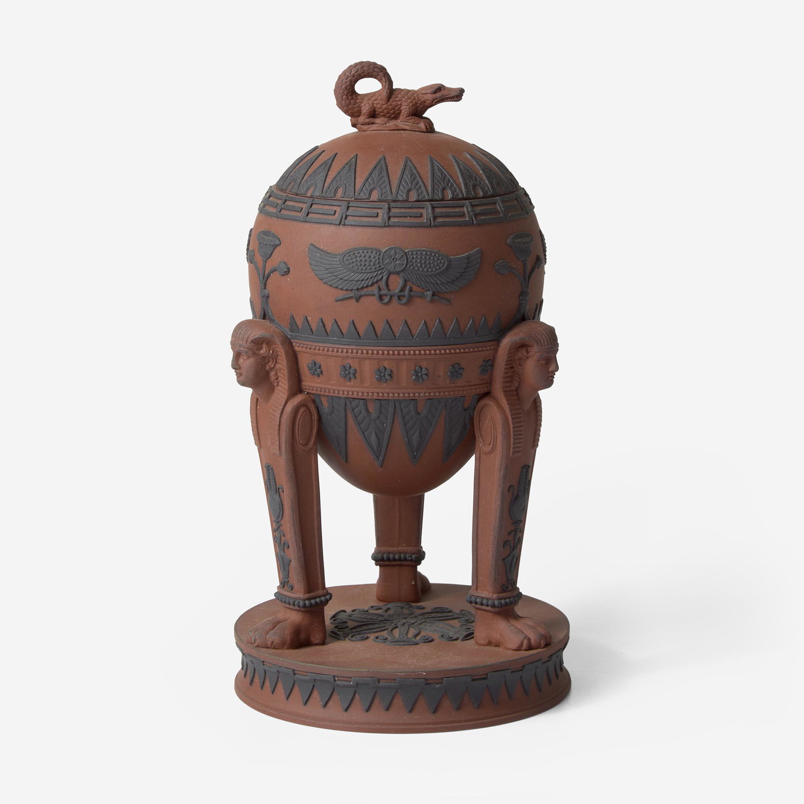 A Wedgwood Chocolate Stoneware Jasperware and Black Basalt Egyptian ...