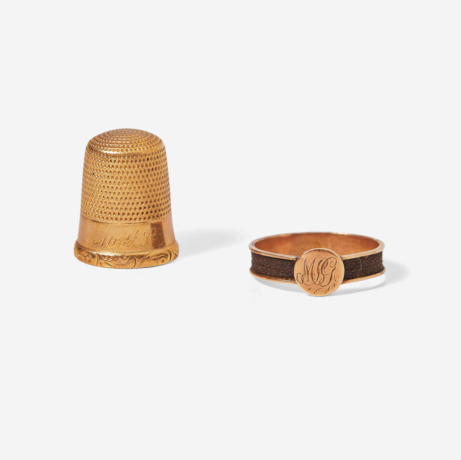 A Mourning Ring And Gold Thimble Associated With Mary Shippen Burd ...