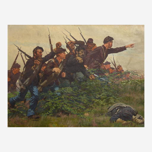 William Brooke Thomas Trego (american, 1858–1909) Union Soldiers In Combat