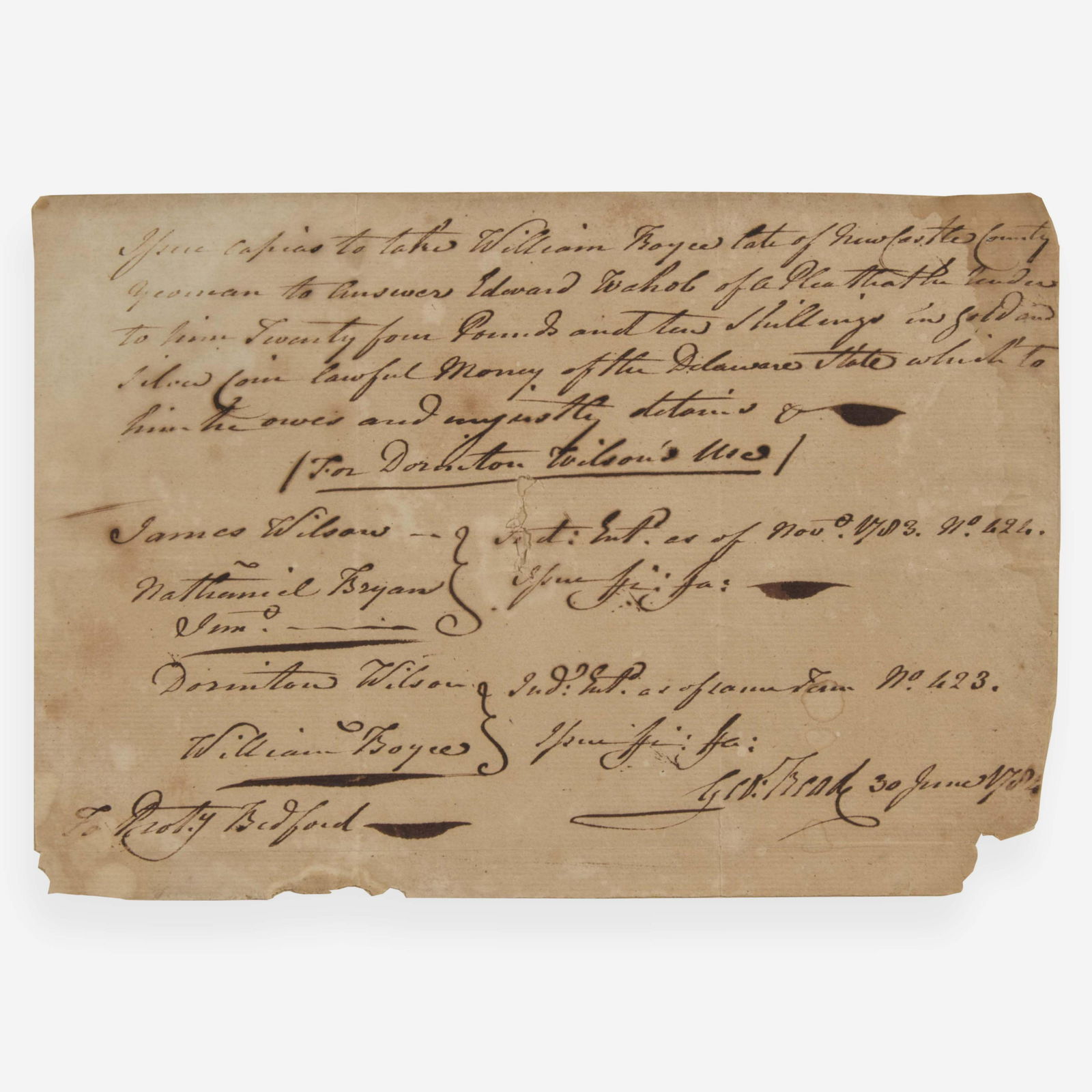 [declaration Of Independence] [delaware] Read, George Autograph ...
