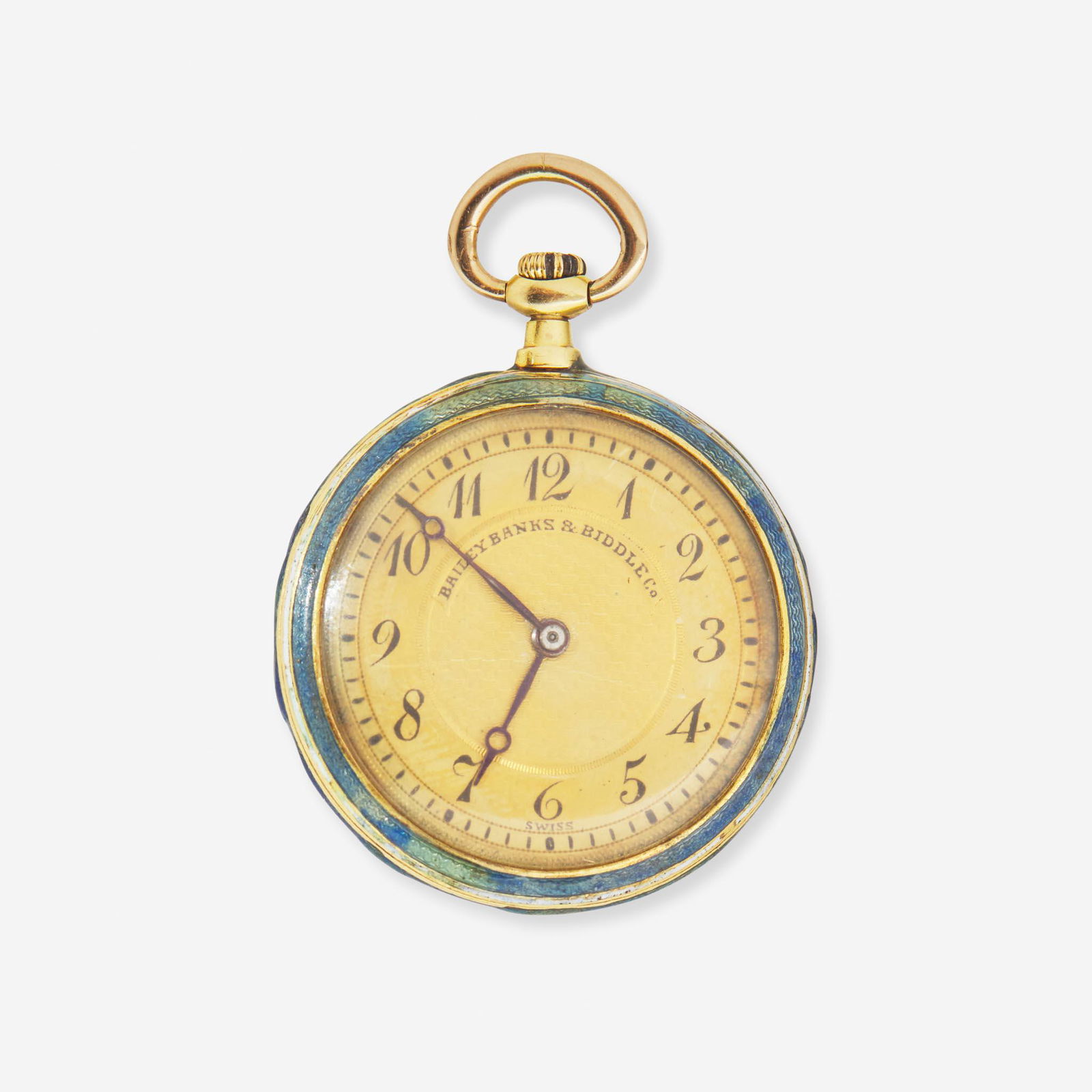 An 18k Ladies Bailey Banks & Biddle Enameled Pocket Watch C.1910 Auction