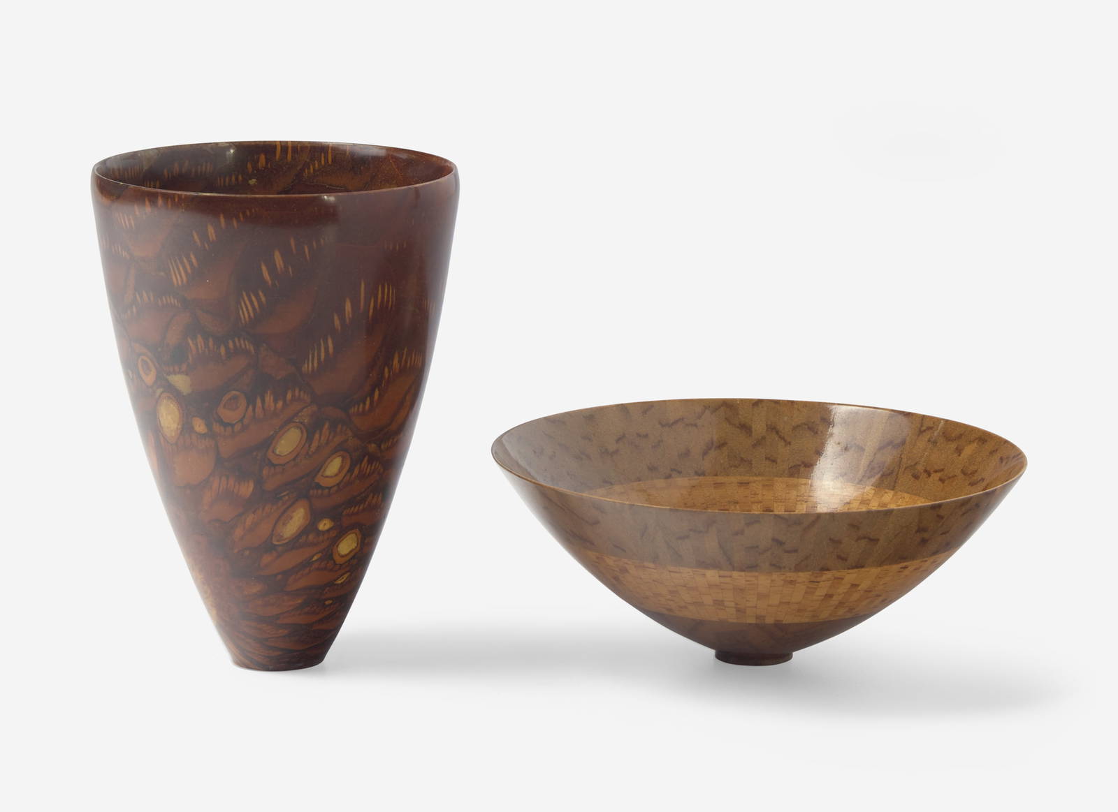 Mike Shuler, Cabinet Vase And Bowl Auction