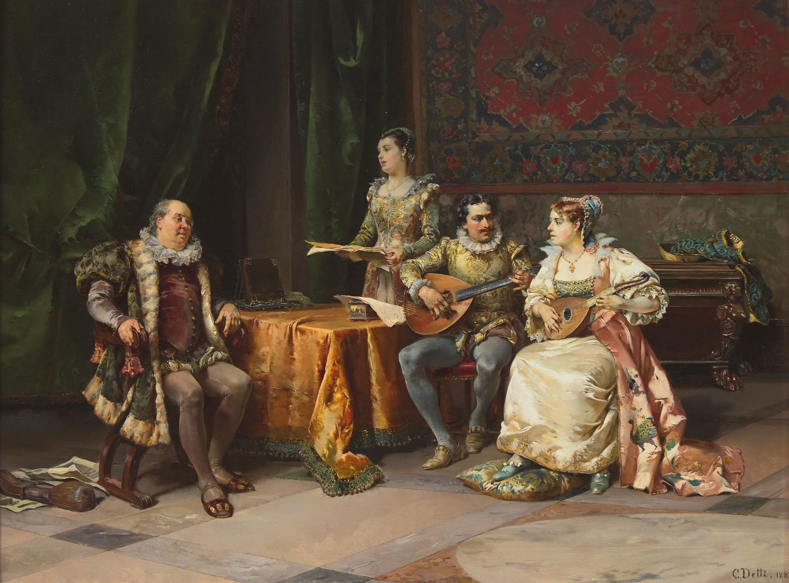 Cesare Augusto Detti (italian, 1847-1914) - The Rehearsal Auction