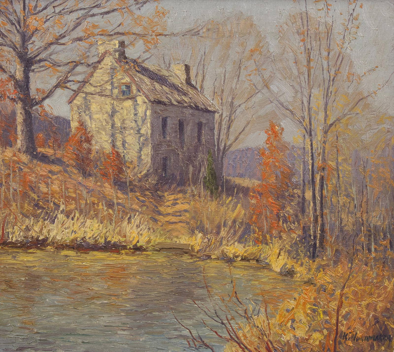Kenneth Nunamaker (american, 1890-1957) - By The Pond, Early Autumn Auction