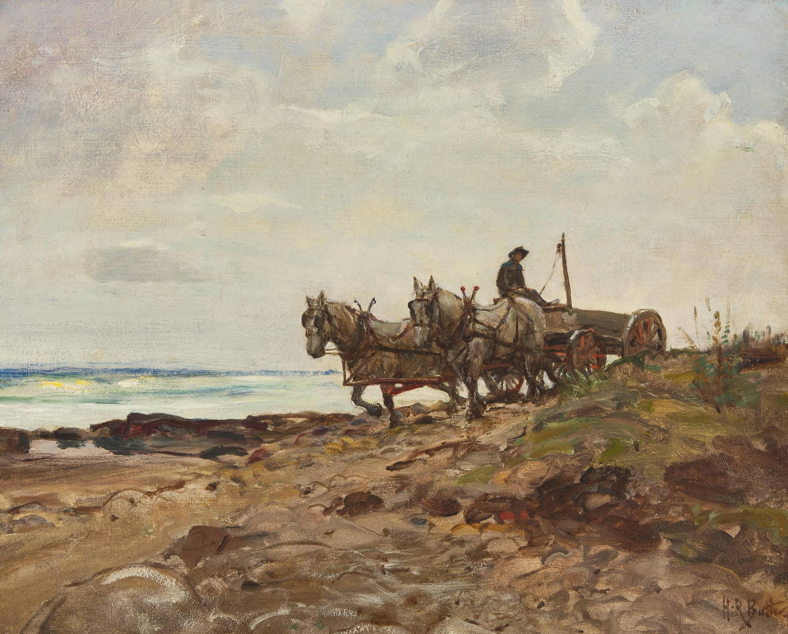 Howard Russell Butler (1856 - 1934) - Heavy Pulling, Coast Of ...