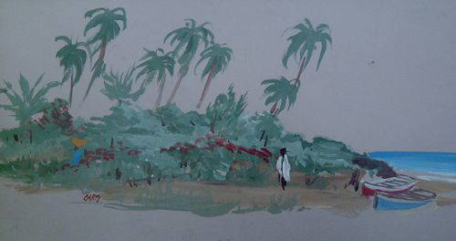 Leo Carty (american B. 1931) Bajan Mira