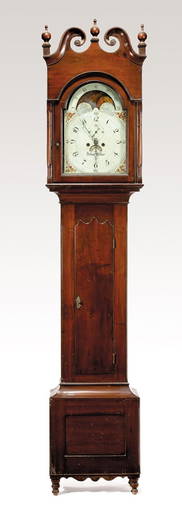 Cherrywood Mahogany Finished Tall Case Clock, Pe