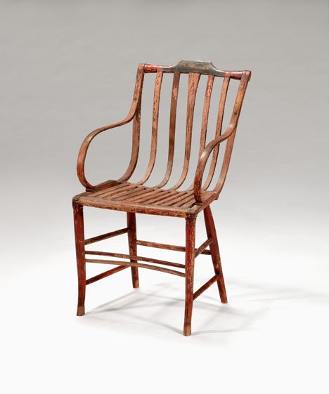 103: Painted bentwood armchair, samuel gragg (1772-1855