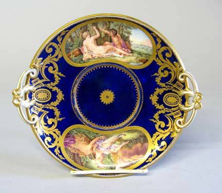Sèvres 'beau Bleu' Socketed Saucer, Date Letters