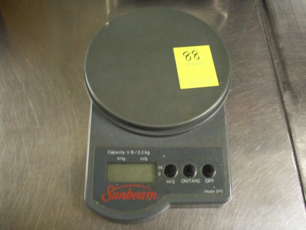 88: Digital Scale by Sunbeam, 5lbs Capacity, Model SP5