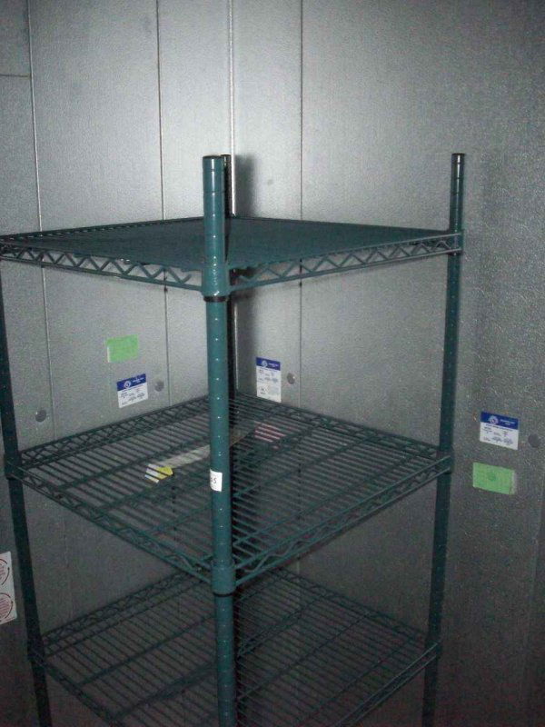 1105: Freezer Rack, Metal Wire, Green Coating, 2' x 2'