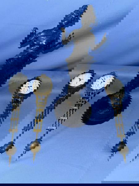 Swing Clock Statues - Missing Parts, 3 Swinging Cl Auction