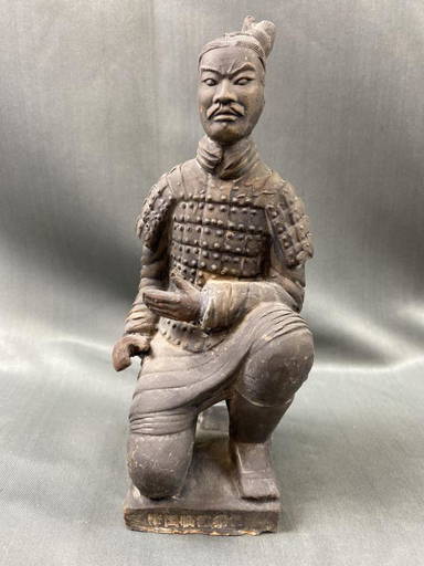 Vintage Chinese Terracotta Warrior Clay Sculpture