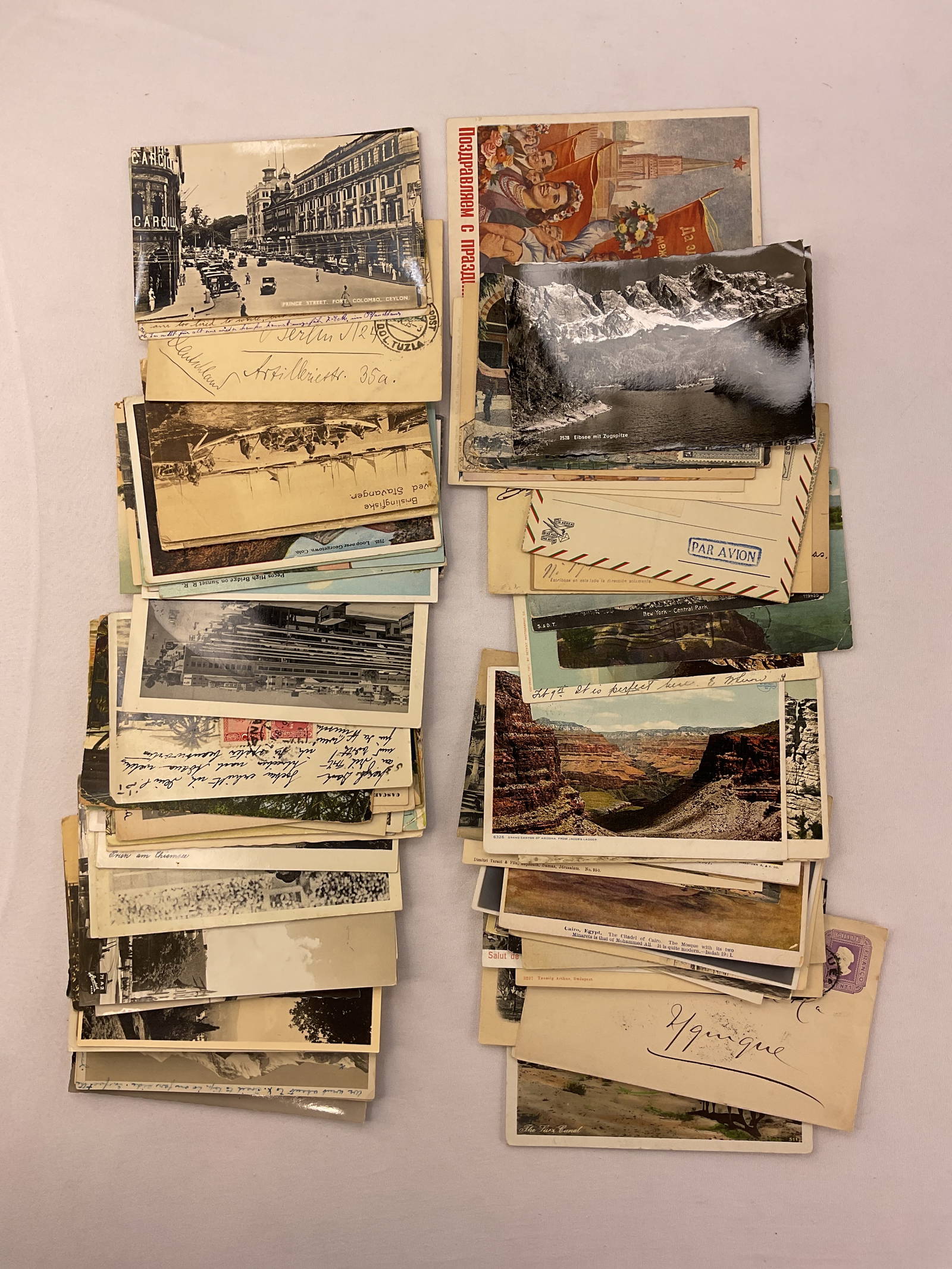 (100) Antique And Vintage Worldwide Postcards Used And Unused Auction