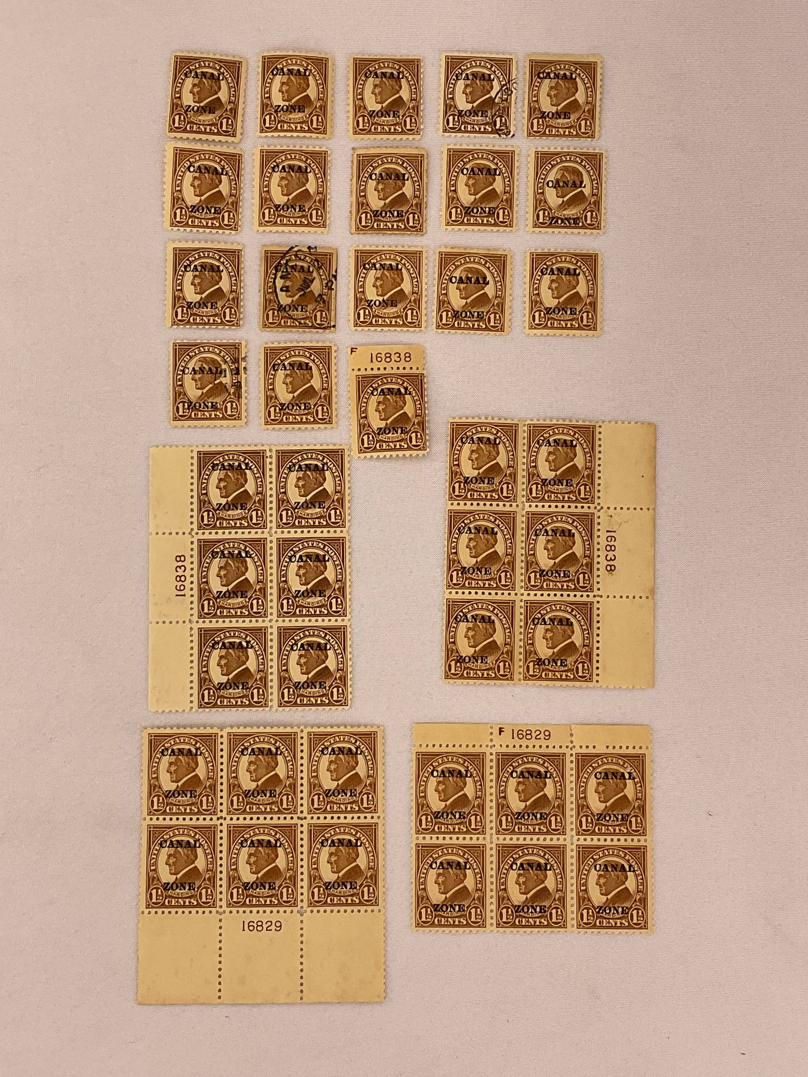 Us Canal Zone Overprint Scott #72 Including Mint And Used Singles Plate ...