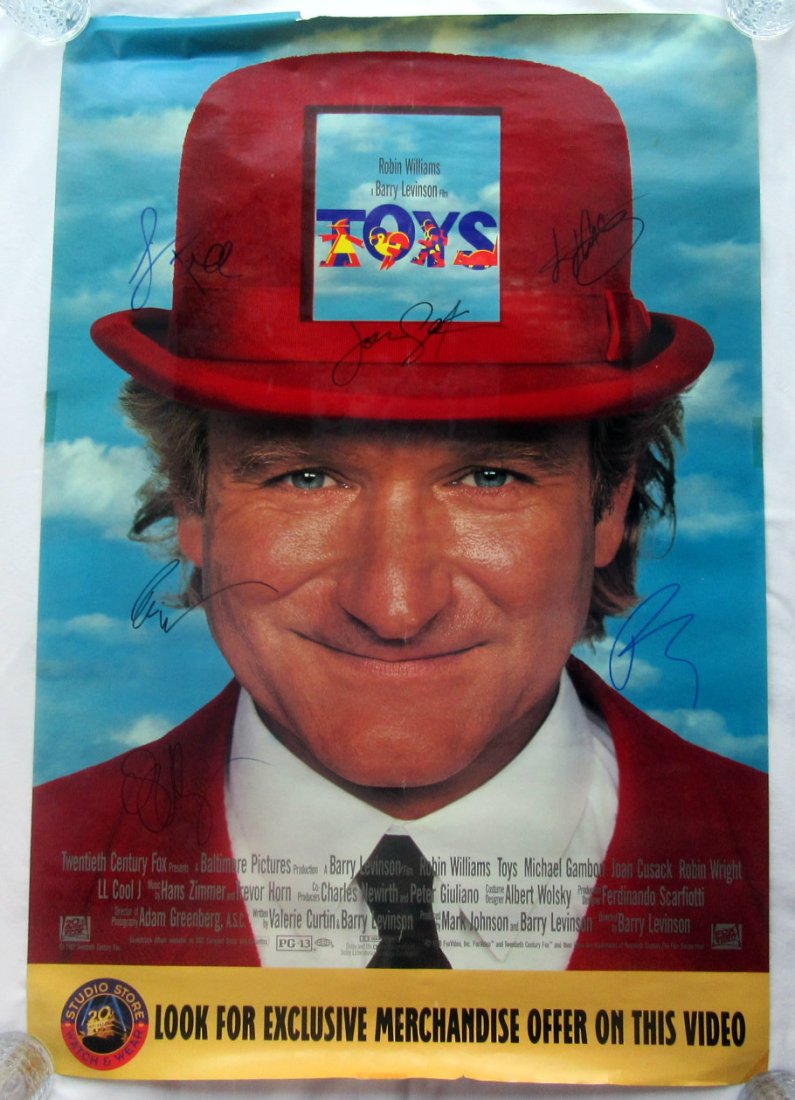TOYS Robin Williams Cast Signed Poster - Jan 26, 2020 | EB Autographs ...
