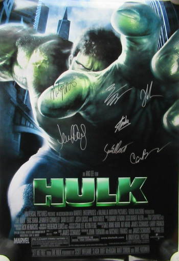 THE HULK Cast Signed Movie Poster (#0265) on Aug 21, 2022 | EB ...