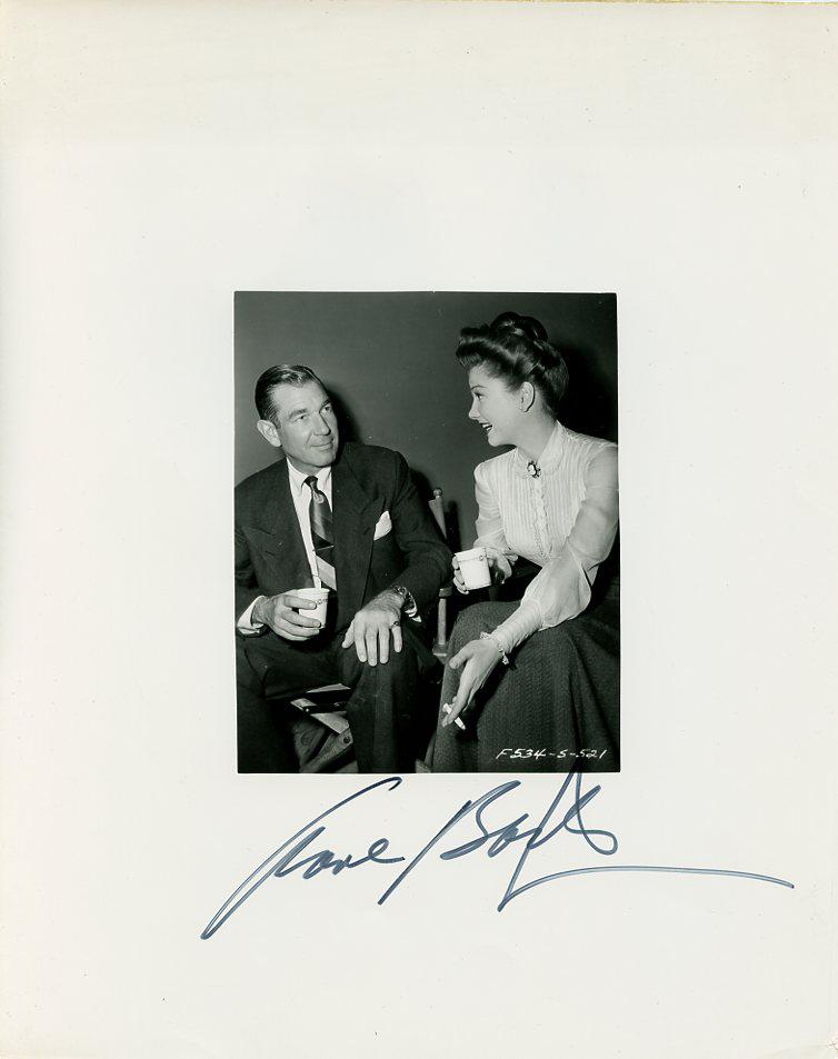 Anne Baxter (1923-1985) signed photo - Nov 27, 2022 | EB Autographs ...