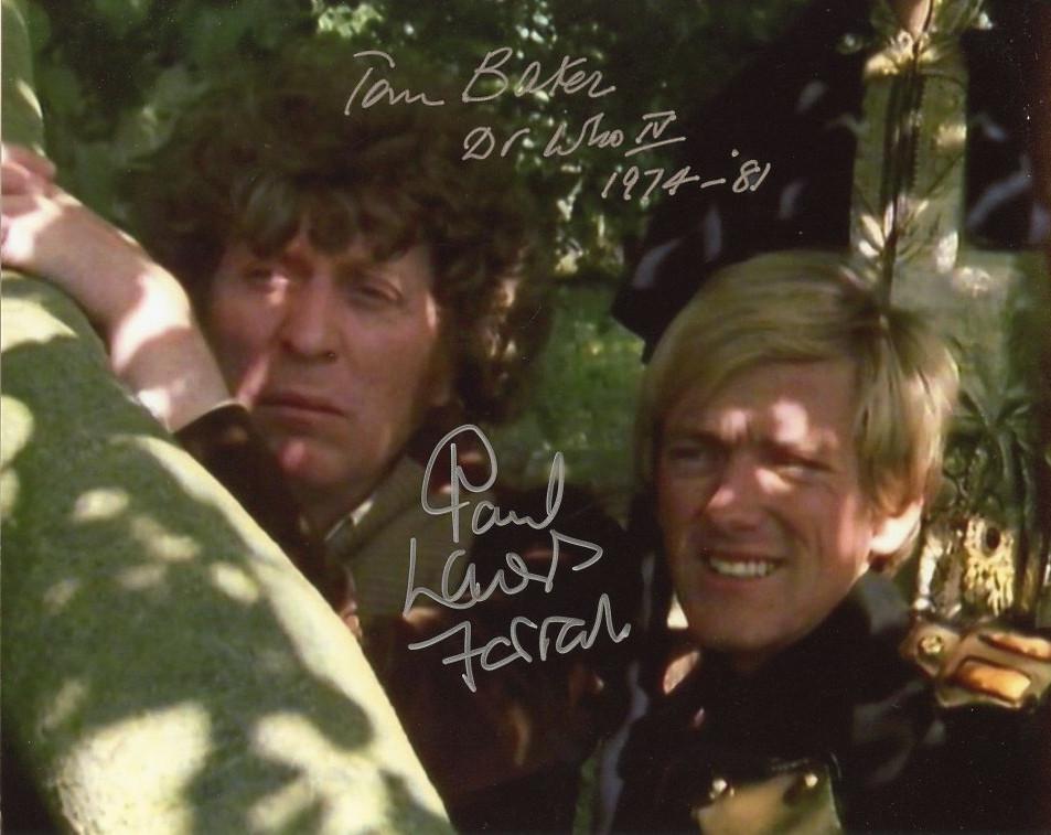 Tom Baker / Paul Lavers DR. WHO In Person Signed Photo (#0295) on Jan ...