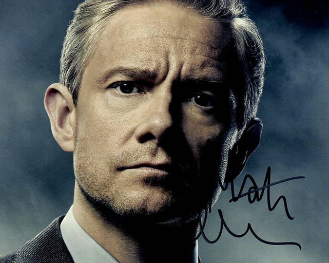 Martin Freeman BLACK PANTHER In Person Signed Photo (#0158) on Feb 26 ...