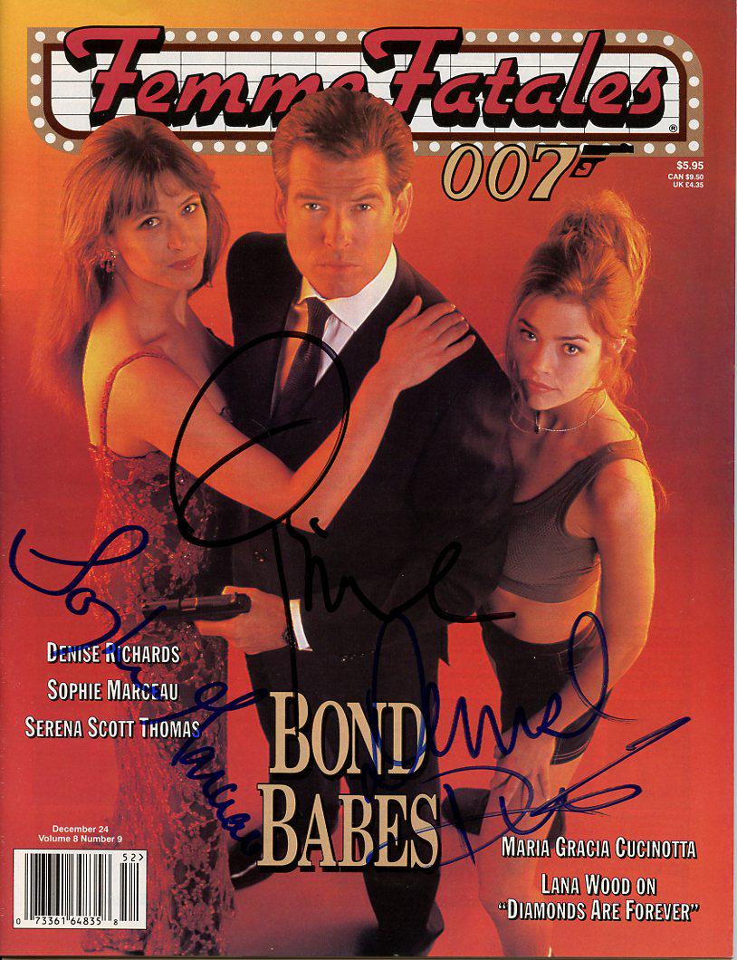 Brosnan / Richards / Marceau 007 Femme Fatales Signed Auction