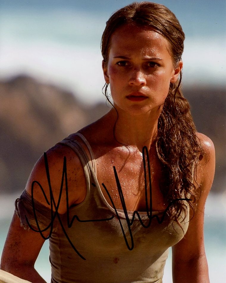 Alicia Vikander Tomb Raider In Person Signed Photo Auction